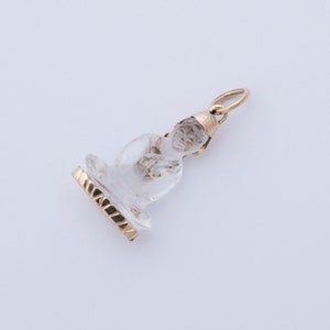 Rock Quartz Buddha Pendant Tiny Hand Carved Seated Buddha - Etsy