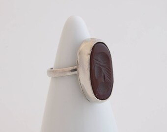 Red Signet Ring | Etsy