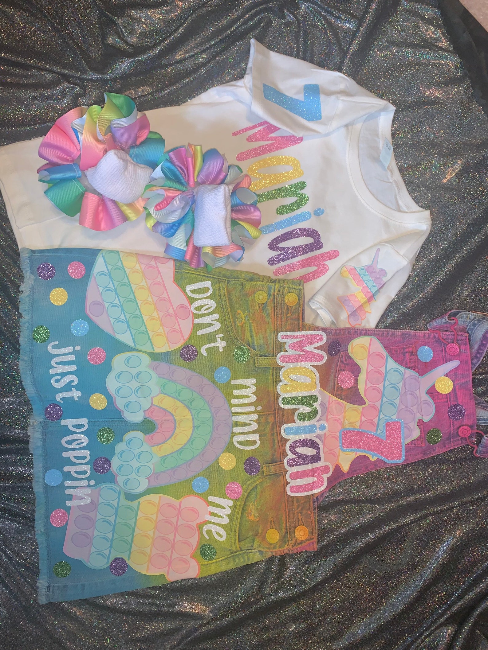 Pastel Just Poppin Pop It Fidget Outfit Overall Skirt Denim - Etsy