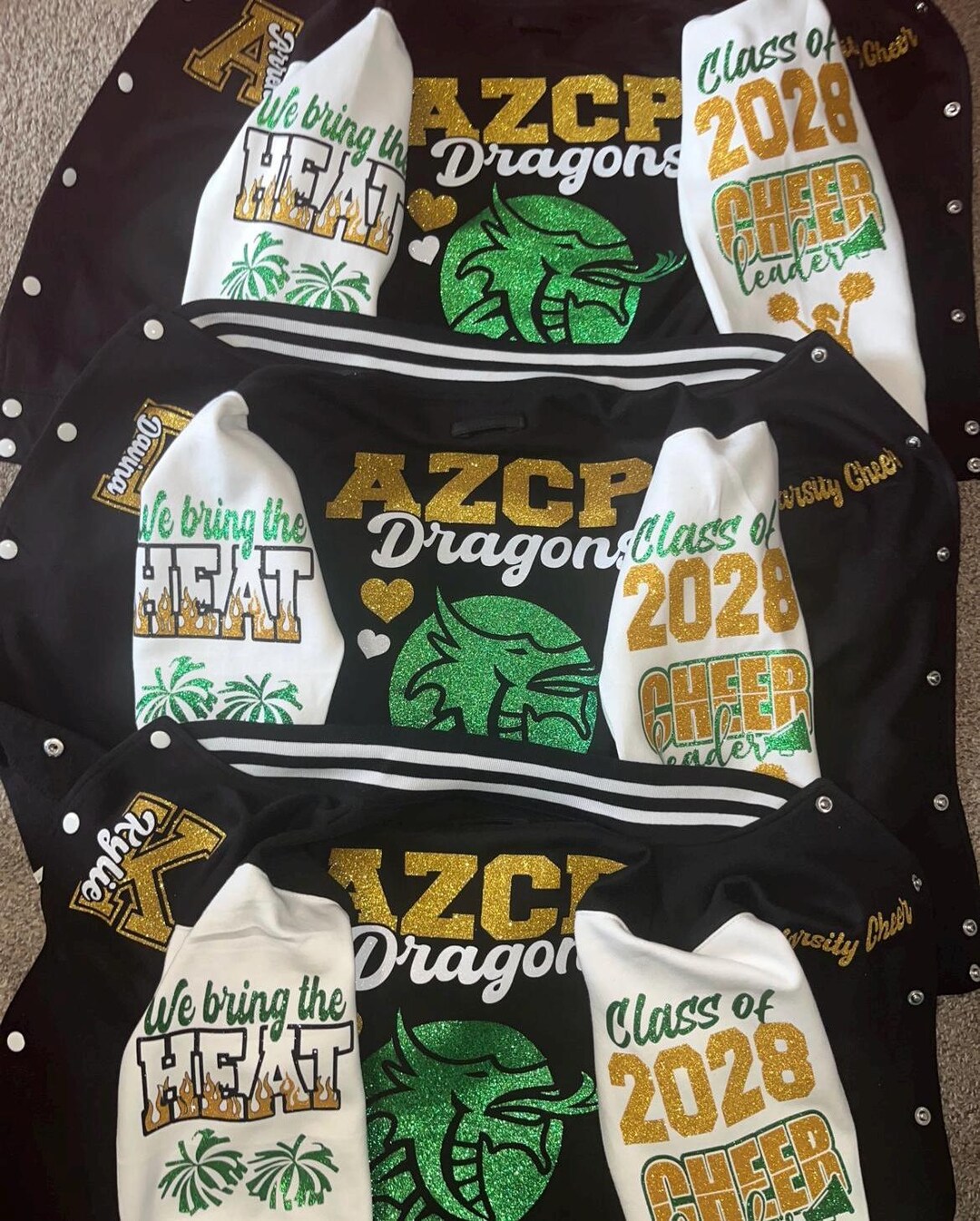 Cheer Varsity Cheer Captain Letterman School Mascot - Full Sleeve ...