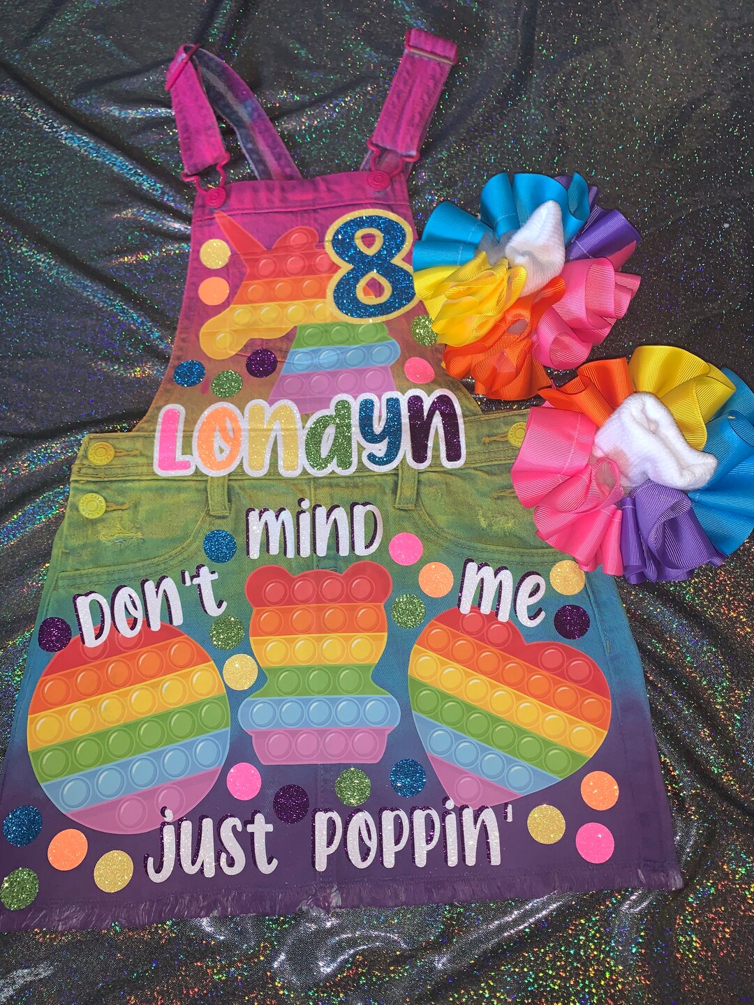 Just Poppin Outfit Overall Skirt Denim Jean Overall Dress Pop Birthday ...