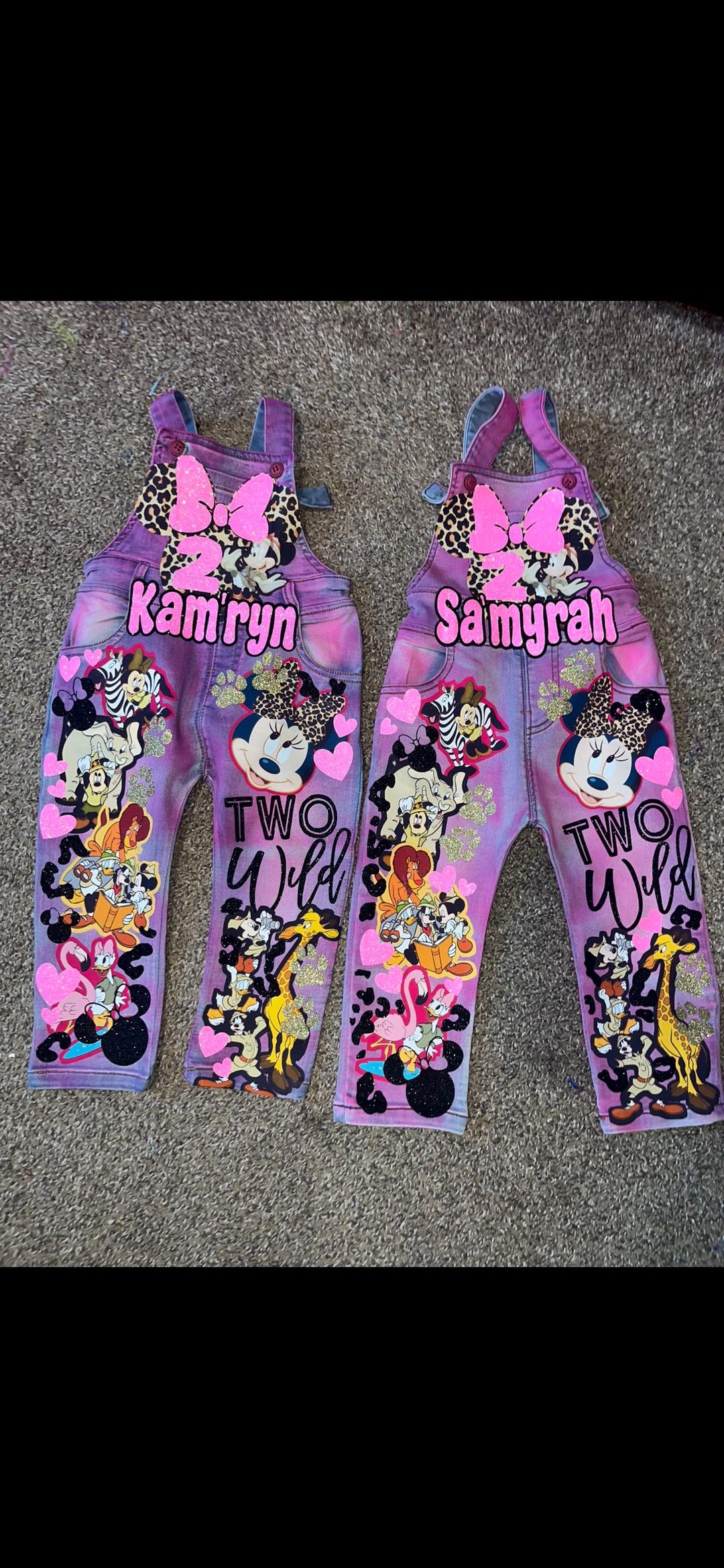 Girl Safari Animal Print OVERALLS Birthday Overalls Custom Denim ...