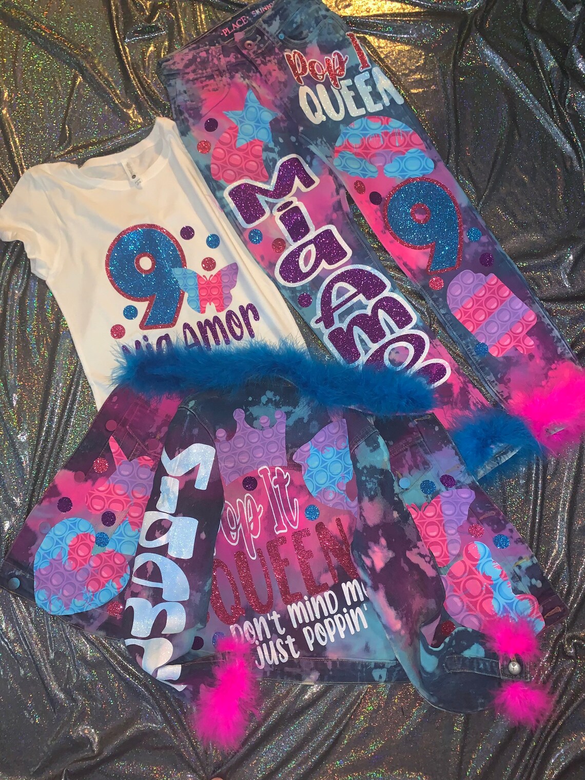 ANY COLOR Pop It Just Poppin Pop It Fidget Birthday Outfit Girl Custom ...