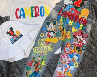 MICKEY MOUSE BIRTHDAY Personalized Overalls 1st 2nd 3rd 4th - Etsy