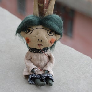 Textile Toy Bunny-tiny Pocket Toy-plush Soft Toy-unique Toy Gift-small ...