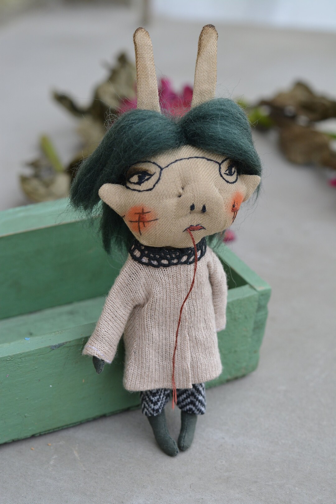 Textile Toy Bunny-tiny Pocket Toy-plush Soft Toy-unique Toy Gift-small ...