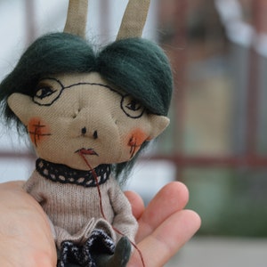 Textile Toy Bunny-tiny Pocket Toy-plush Soft Toy-unique Toy Gift-small ...