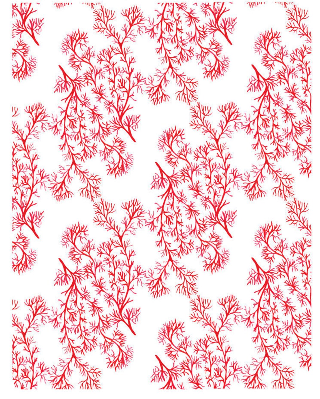 Hanging Red Moss - Ceramic Decals- Enamel Decal - Fusible Decal - Glass ...