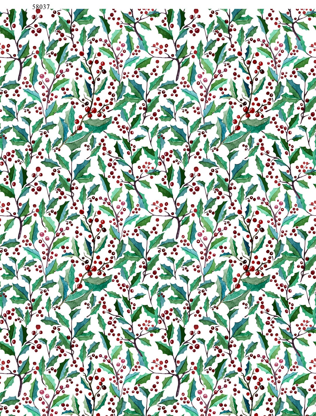 Christmas Holly - - Ceramic Decals- Enamel Decal - Glass Decal- 58037 ...