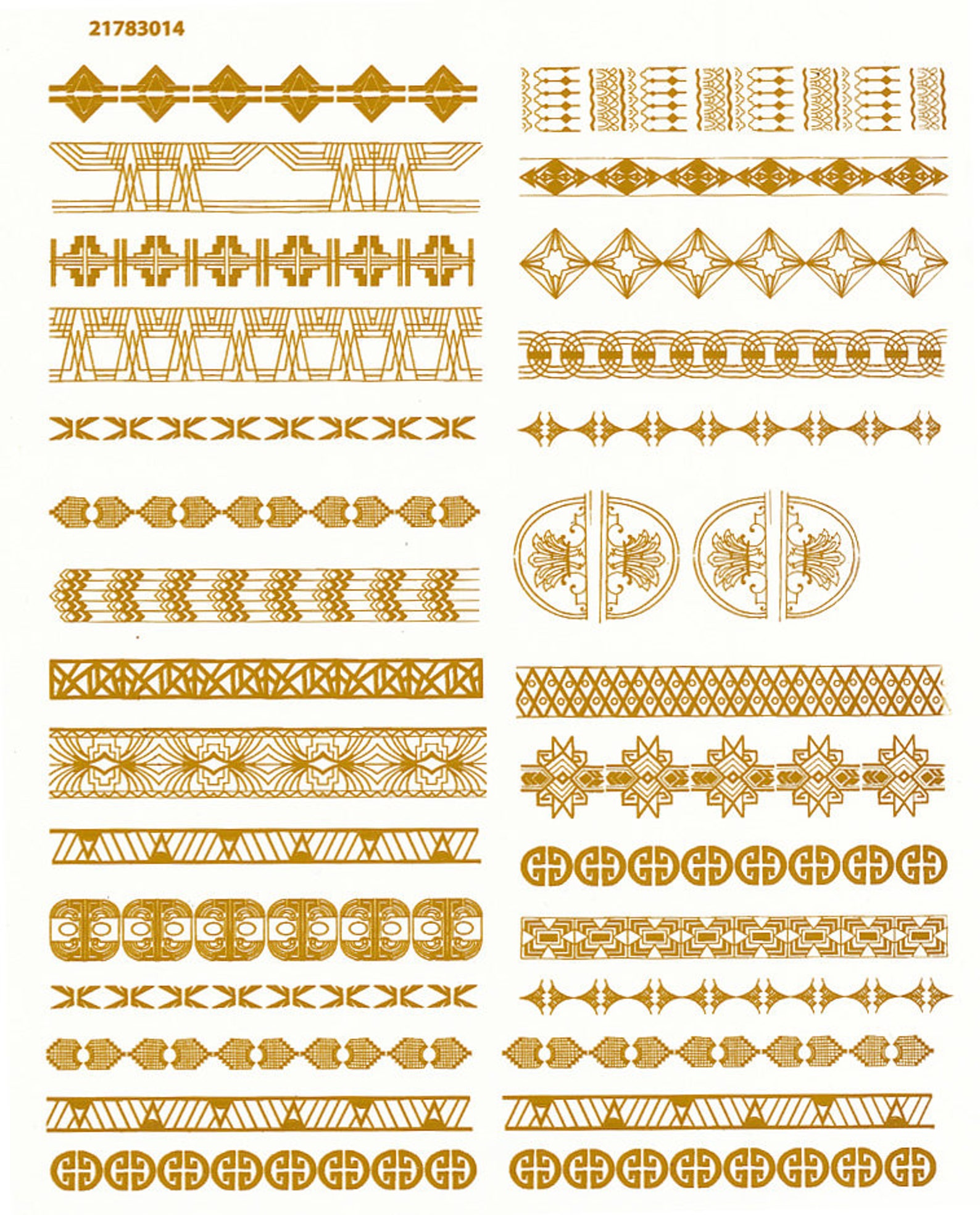 Art Deco Borders Glass Decal Fusible Glass Decals - Etsy