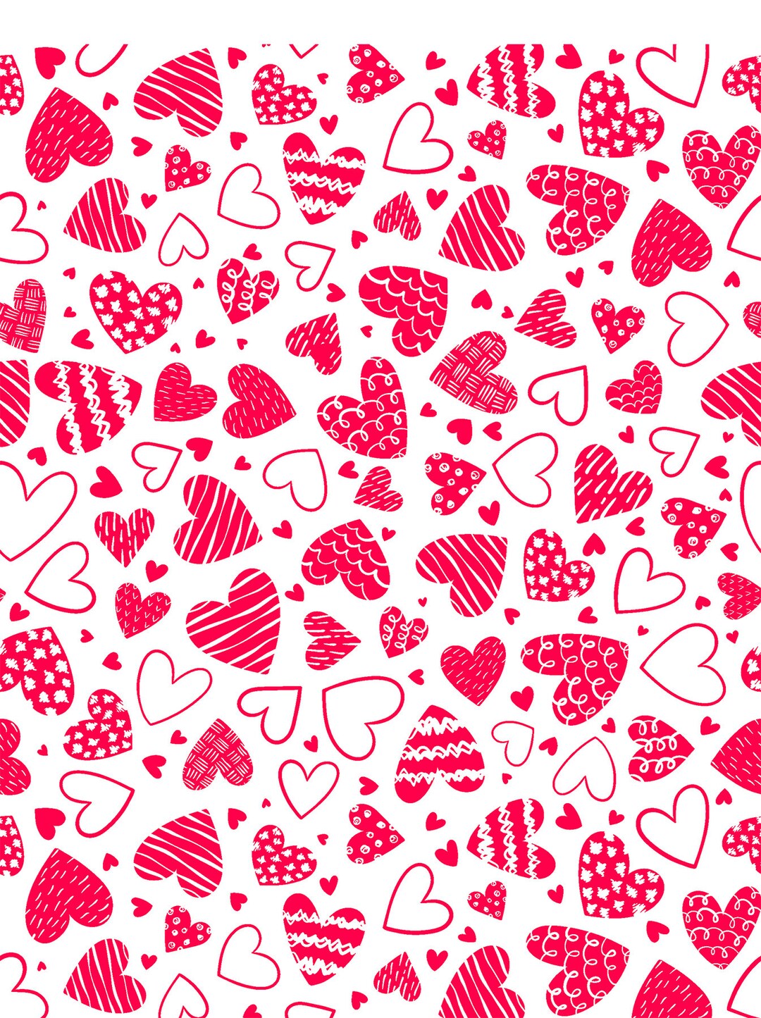 Red Valentine Hearts - - Ceramic Decals- Enamel Decal - Glass Decal ...