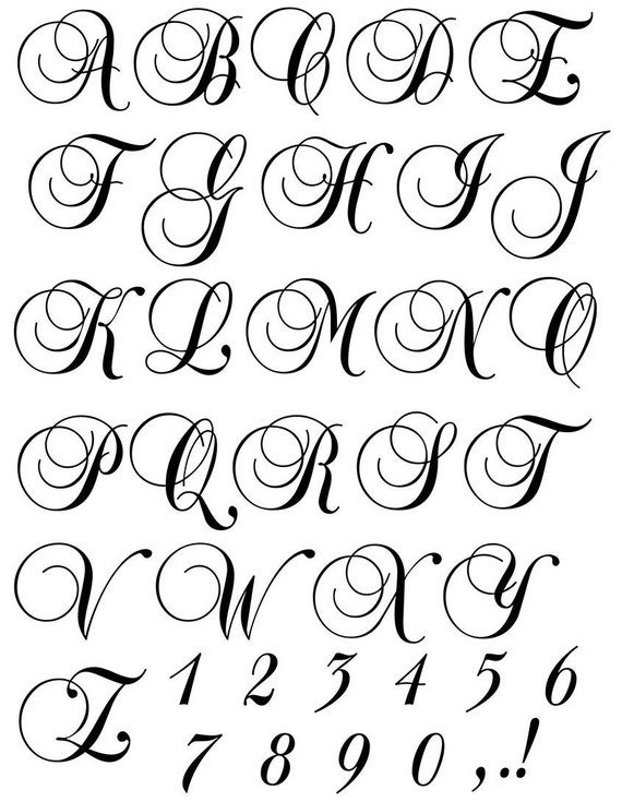 So Elegant Alphabet Monograms Ceramic Decals Enamel Decal | Etsy