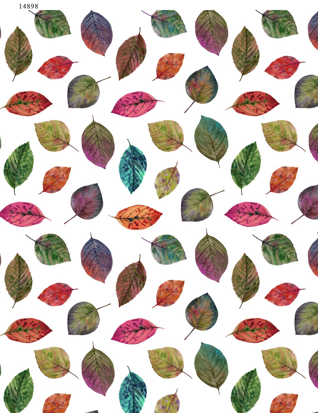 Elegant Fall Leaves - Ceramic Decals- Enamel Decal - Fusible Decal ...