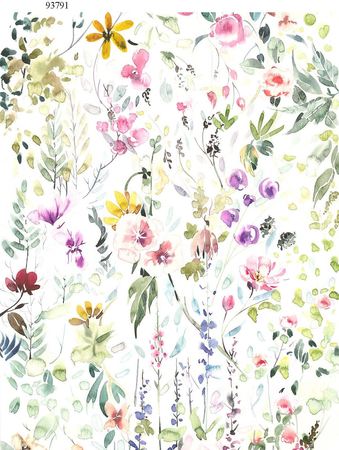 Seamless Pastel Flowers - Seamless - Ceramic Decals- Enamel Decal ...