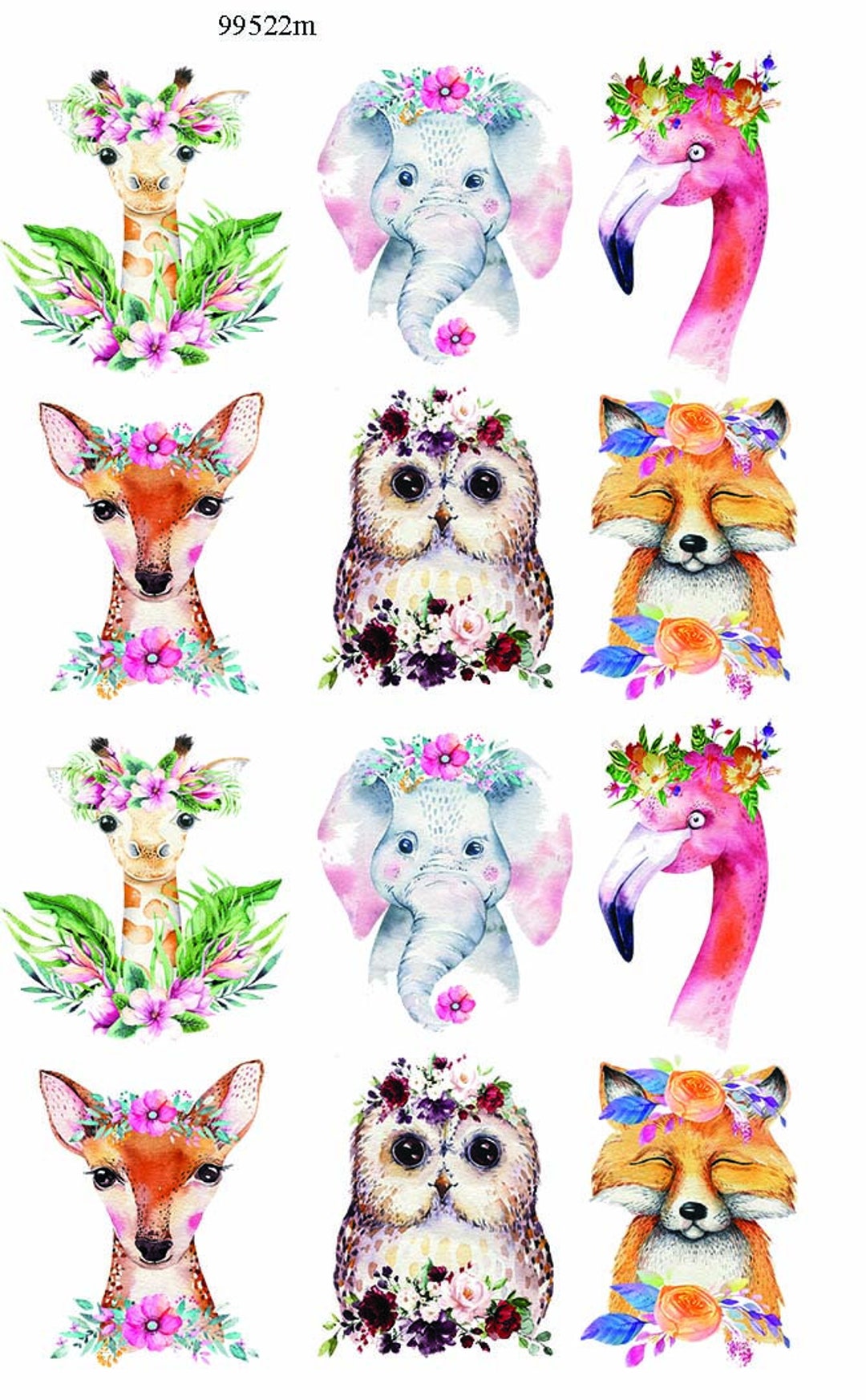 Sweet Baby Animals - Ceramic Decals- Enamel Decal - Glass Decal- 99522 ...