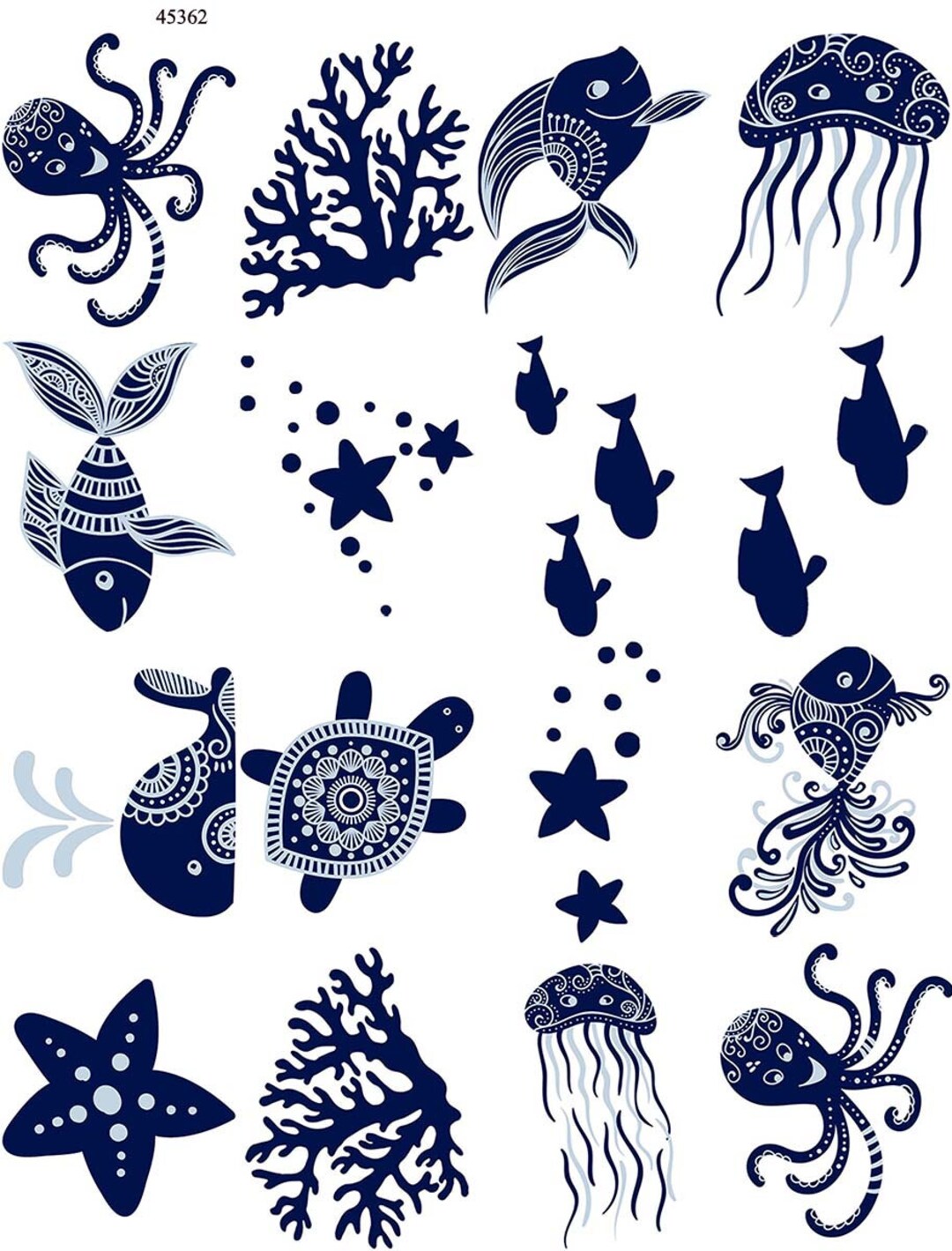 Ocean Bits - Ceramic Decals- Enamel Decal - Glass Decal- 45362 - Etsy
