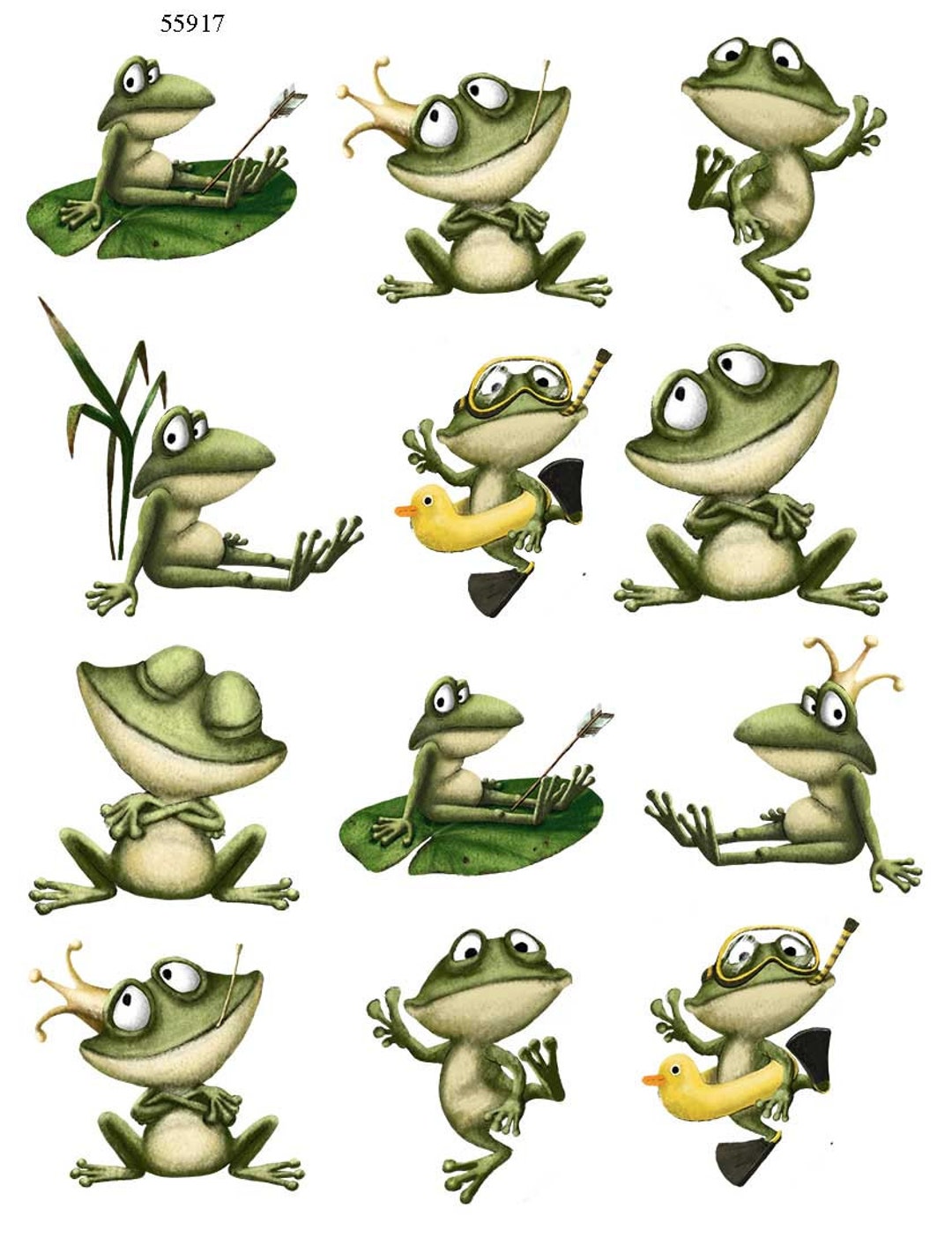 Too Cute Frogs - Ceramic Decals- Enamel Decal - Glass Decal- 55917 - Etsy