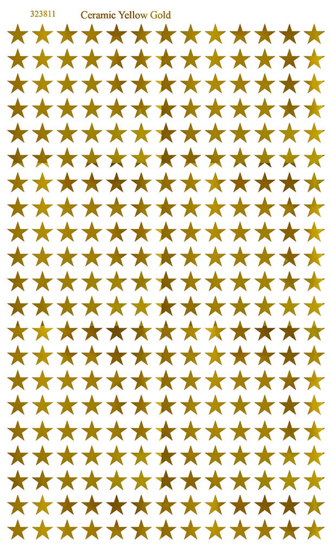 Real Gold Stars 323811 Real Yellow Gold Ceramic Decals - Etsy