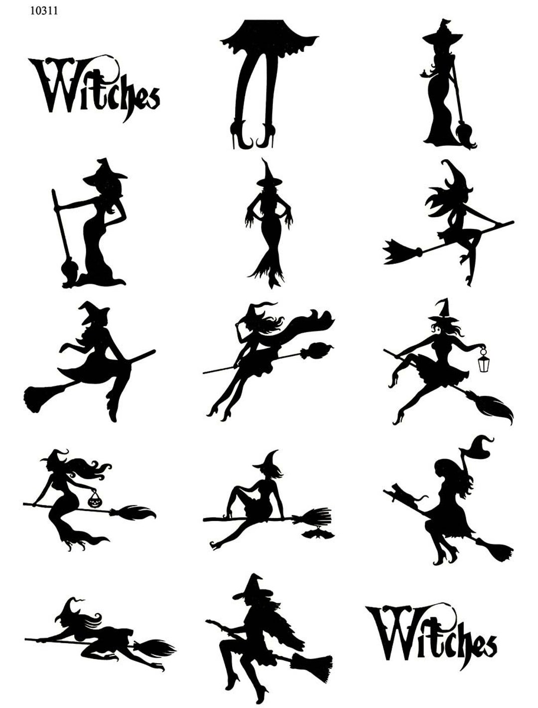 High Class Witches - Ceramic Decals- Enamel Decal - Glass Decal- 10311 ...