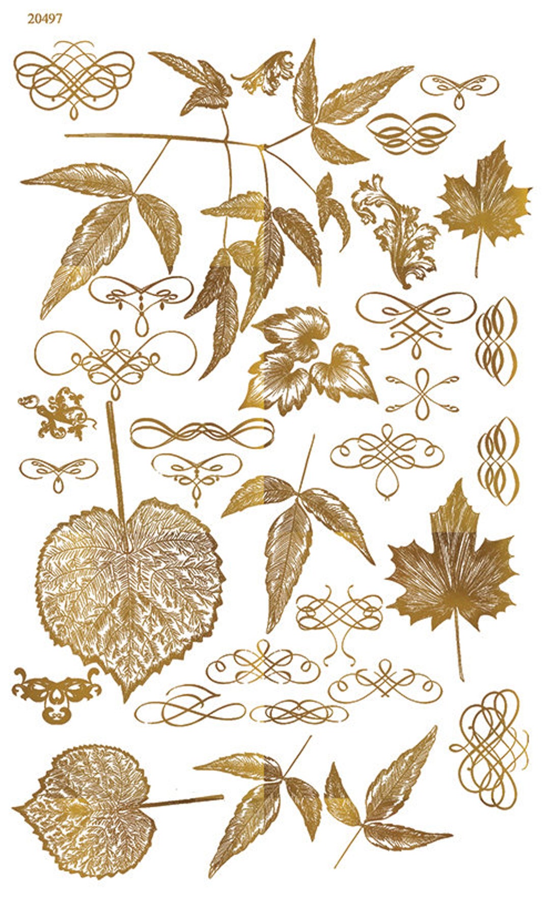 Gold Leaf Fire Decals