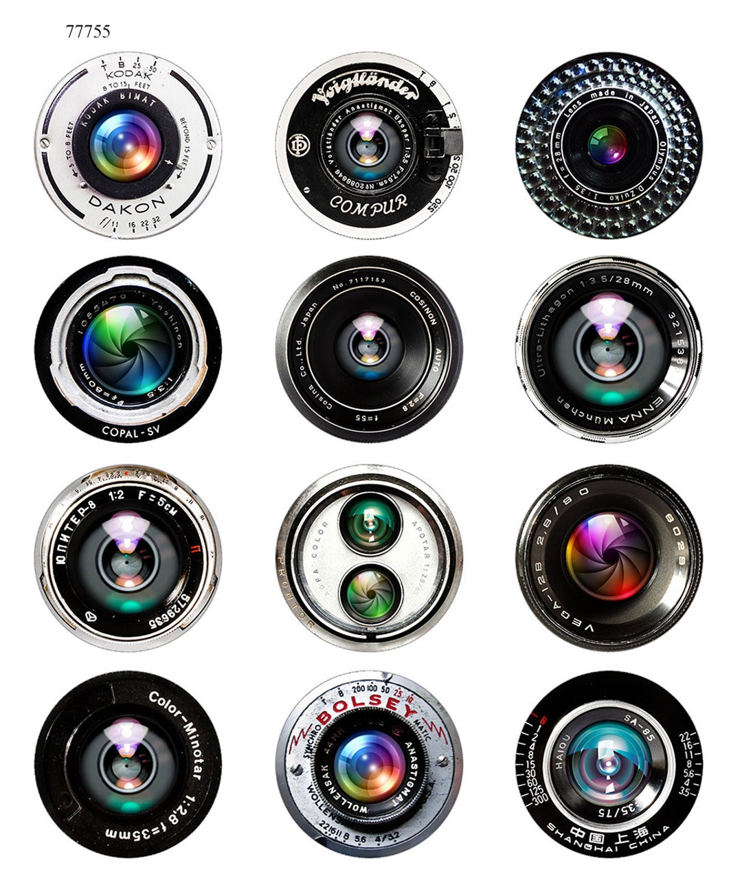 Colorful Decorative Camera Lenses Ceramic Decals Enamel Decal Fusible ...