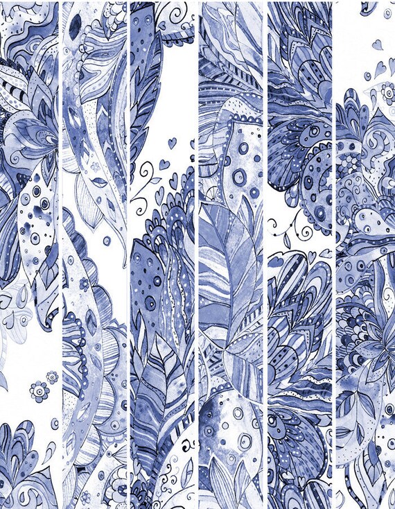 Slices of Blue Ceramic Decals Enamel Decal Fusible Decal | Etsy