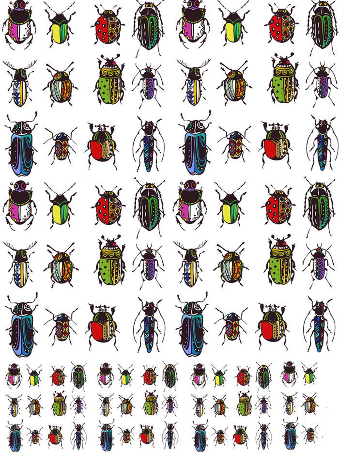 Bugs Bugs Bugs - Ceramic Decals- Enamel Decal - Fusible Decal - Glass ...