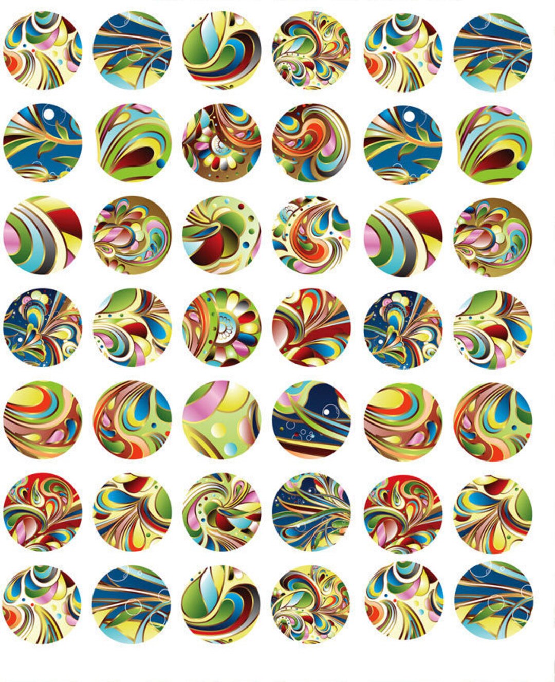 Abstract Swirls 2 - Ceramic Decals- Enamel Decal - Glass Decal- 488672 ...