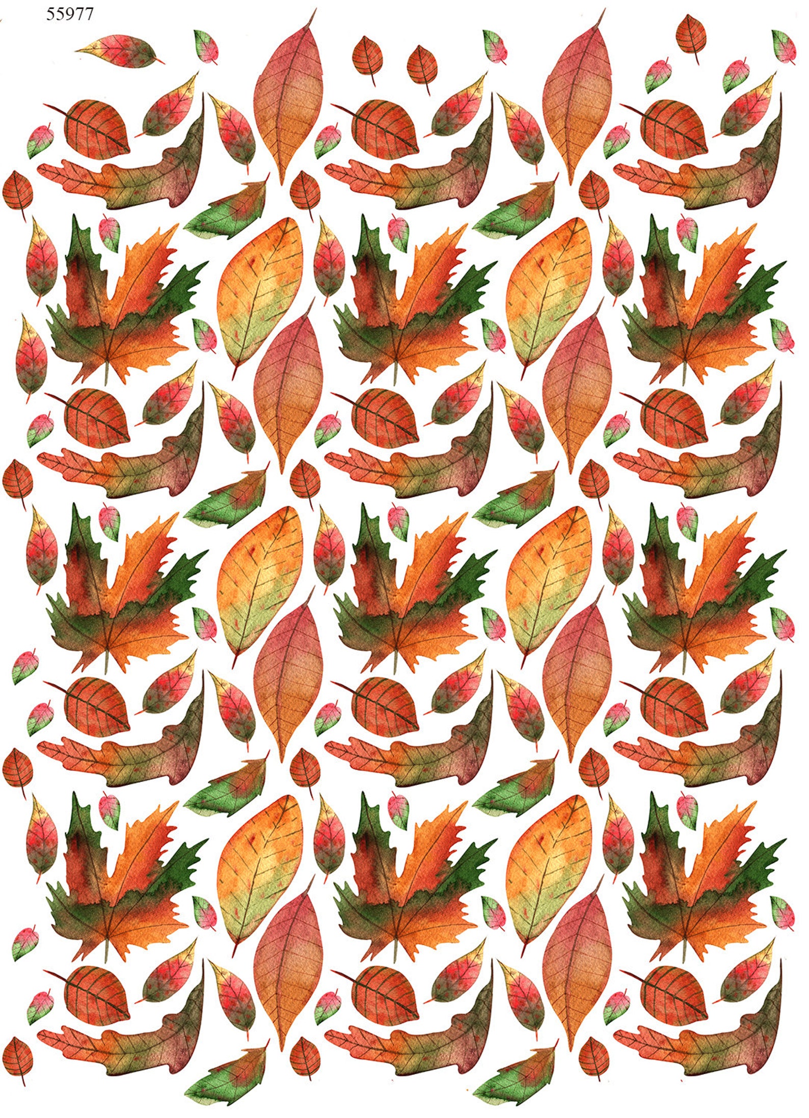 Colorful Fall Leaves Ceramic Decals Enamel Decal Fusible - Etsy