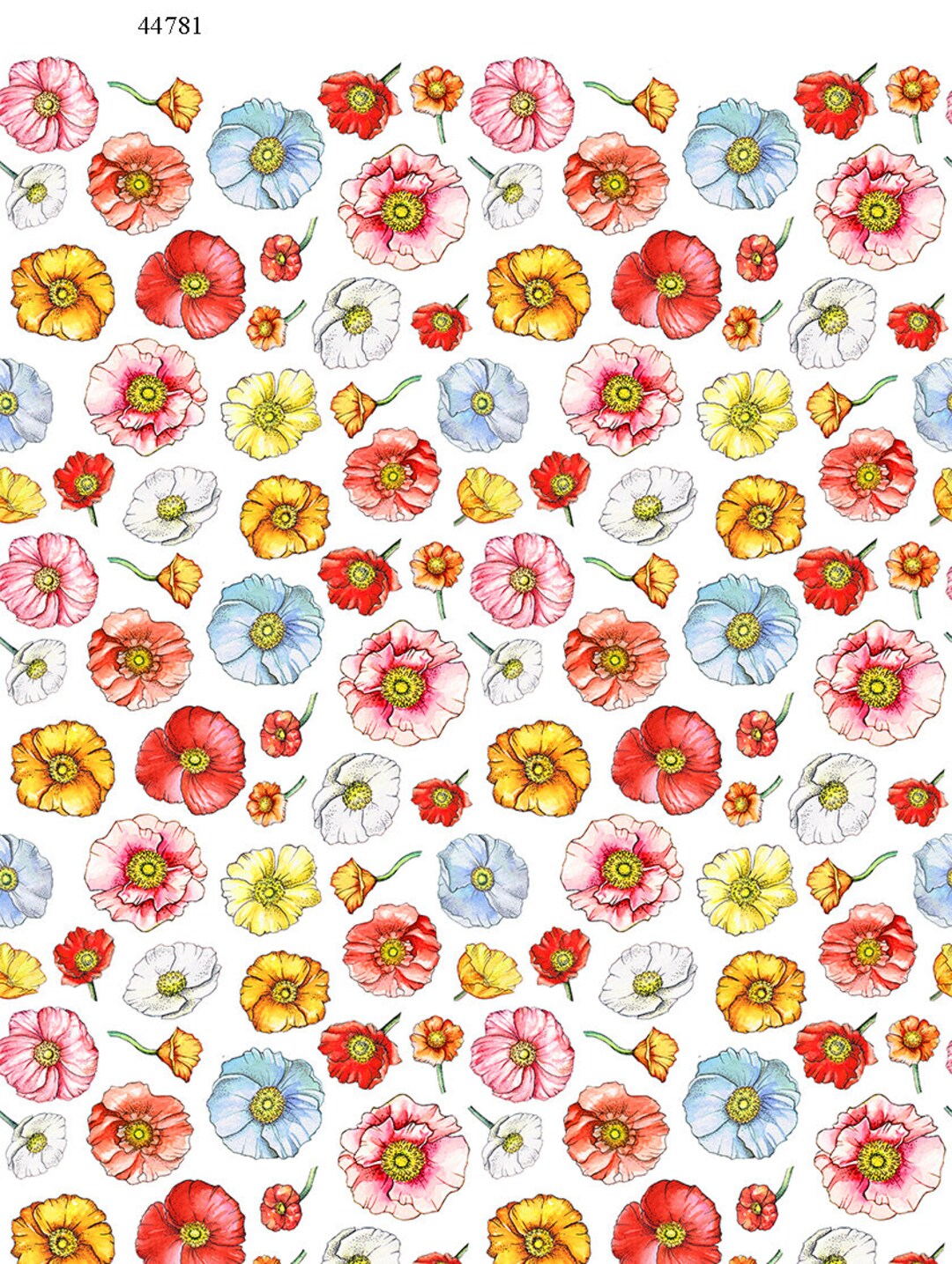 Flower Buds - Seamless - Ceramic Decals- Enamel Decal - Fusible Decal ...