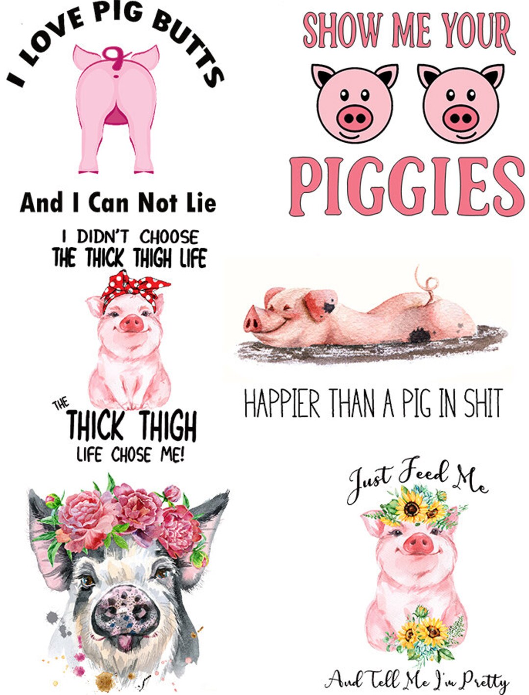 Here Piggy - Piggies - Pig - Ceramic Decals- Enamel Decal - Glass Decal ...