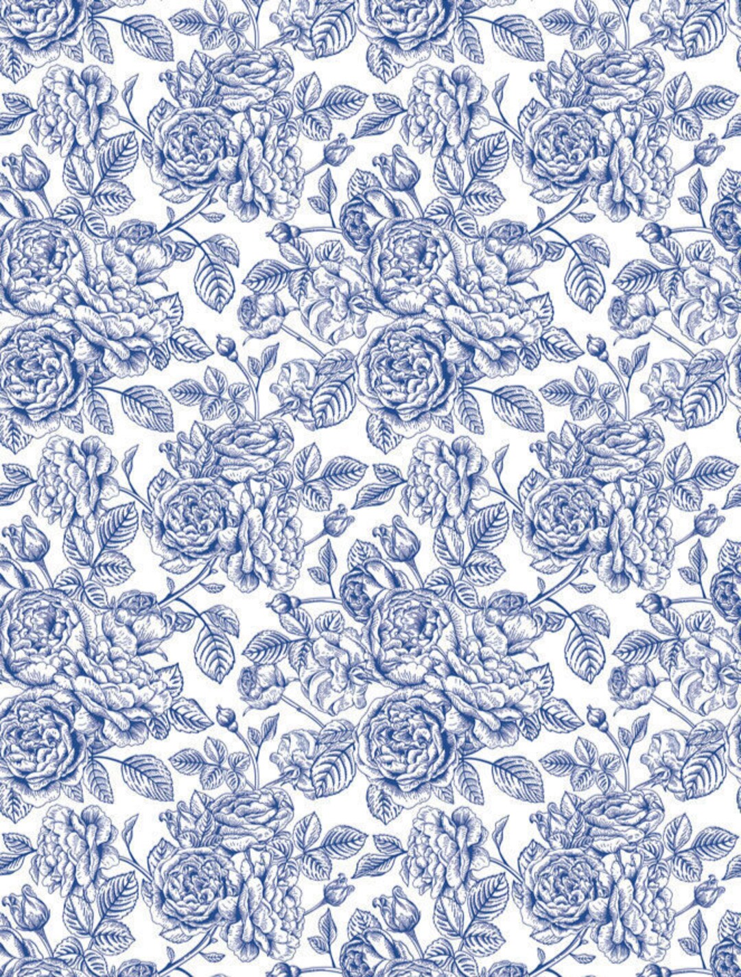 Blue Roses Coverall - Ceramic Decals- Enamel Decal - Glass Decal- 80766 ...