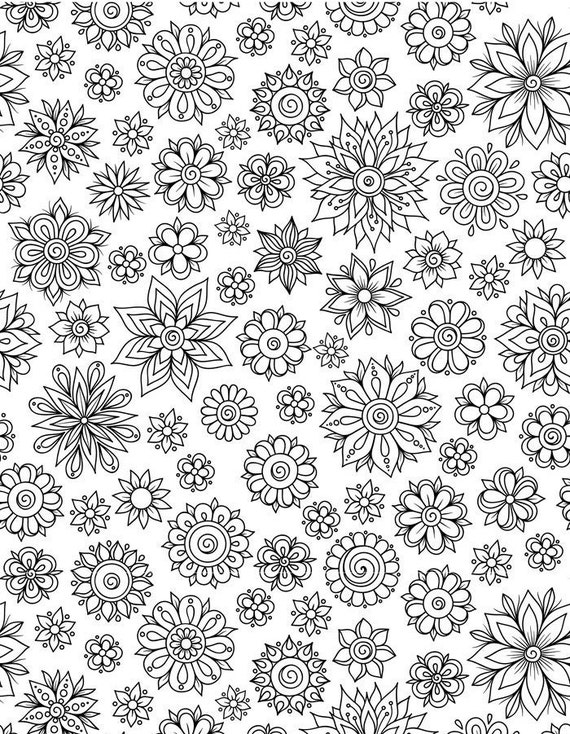 Black and White Circle Flowers Ceramic Decals Enamel Decal | Etsy