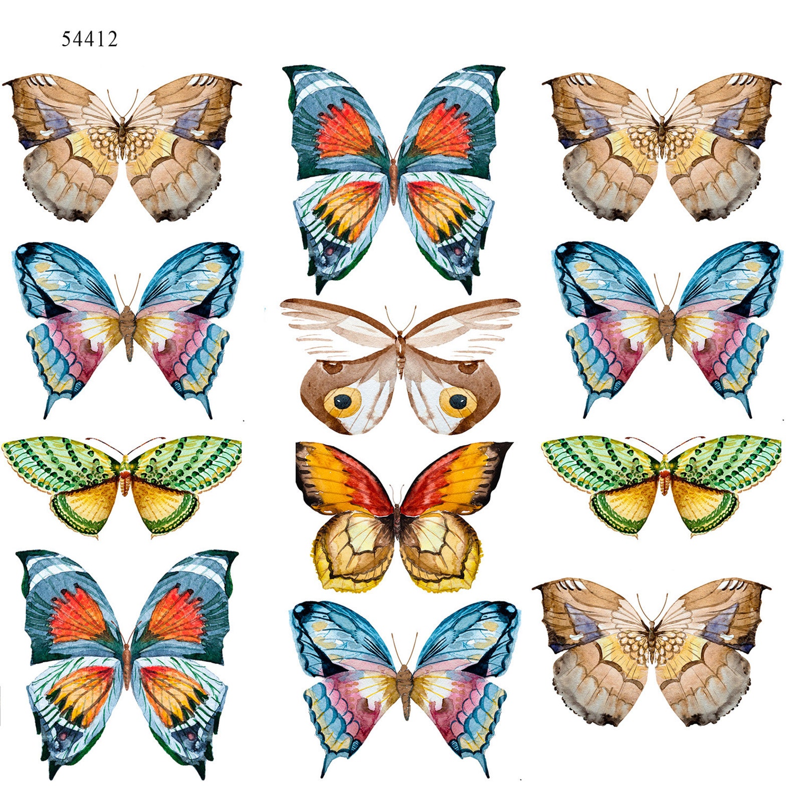 Gorgeous Butterflies Ceramic Decals Enamel Decal Fusible - Etsy