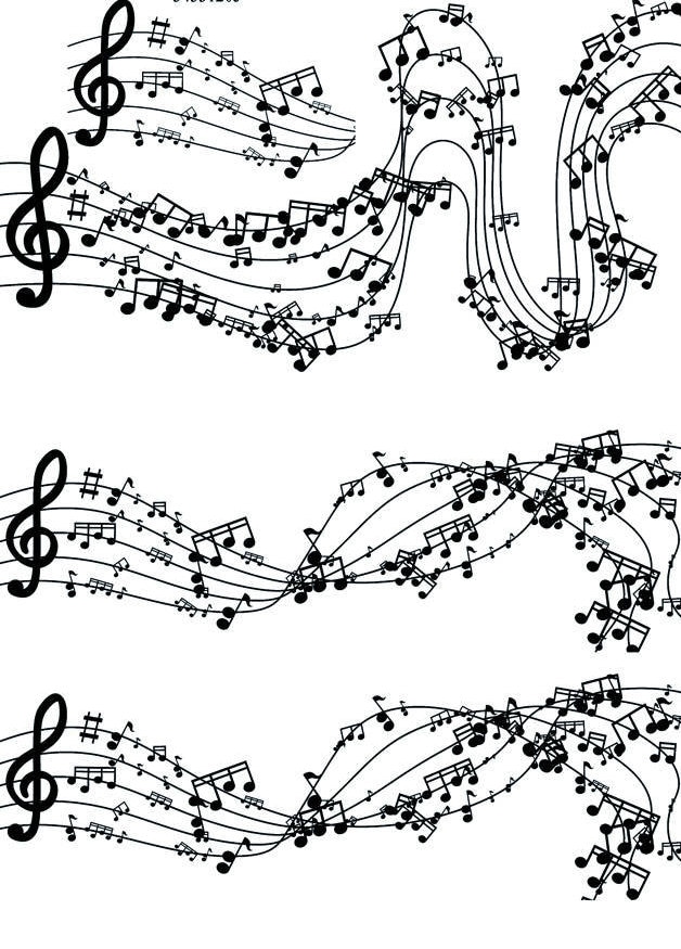 The Rythm of Music Notes - - Ceramic Decals- Enamel Decal - Glass Decal ...