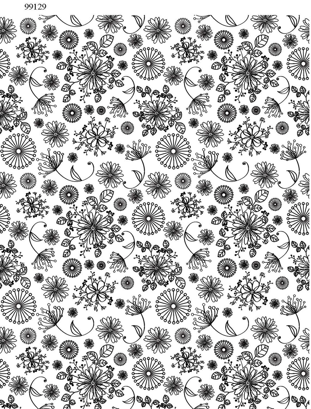 Seamless Flower Bits- Ceramic Decals- Enamel Decal - Glass Decal- 99129 ...