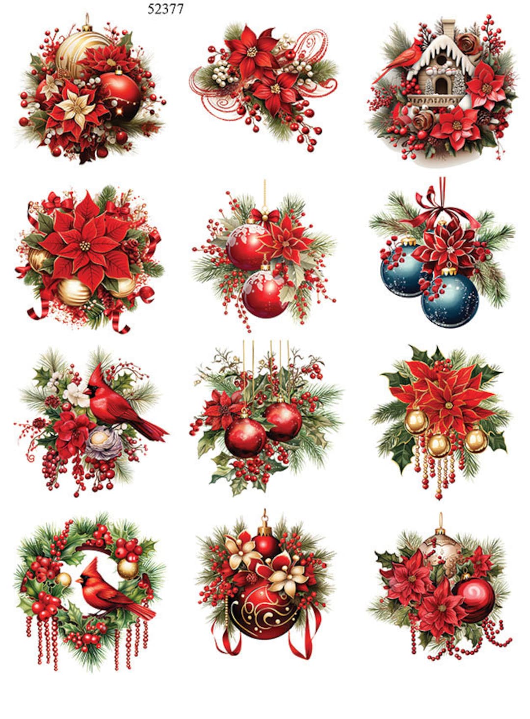 Christmas Fun - Ceramic Decals- Enamel Decal - Glass Fusing Decal ...