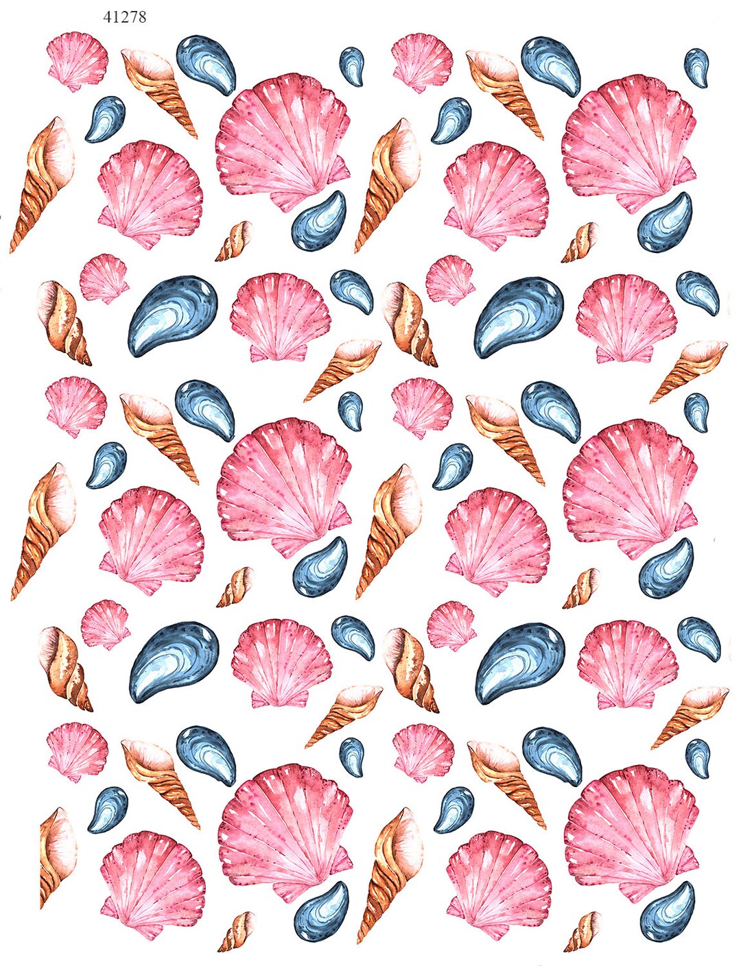 Beautiful Sea Shells Seashells Ceramic Decals Enamel - Etsy