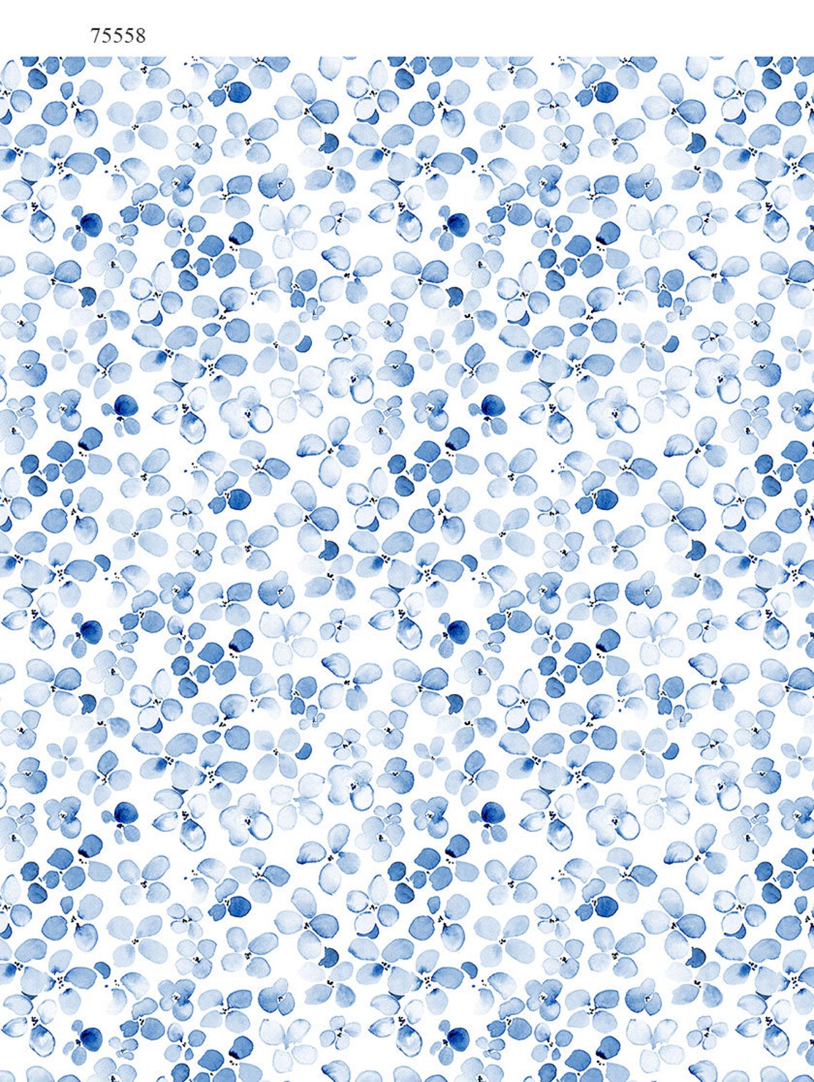 Blue Watercolor Flowers - - Ceramic Decals- Enamel Decal - Glass Decal ...