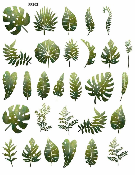 Lots of Leaves Ceramic Decal Glass Decal LEAD FREE & Food - Etsy