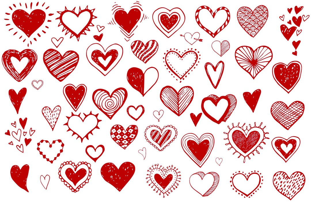 Red Red Hearts - Ceramic Decals- Enamel Decal - Glass Decal- 88726 - Etsy