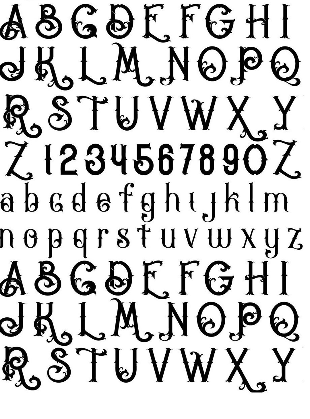 Fantasy Alphabet - Ceramic Decals- Enamel Decal - Glass Decal- 77999 - Etsy