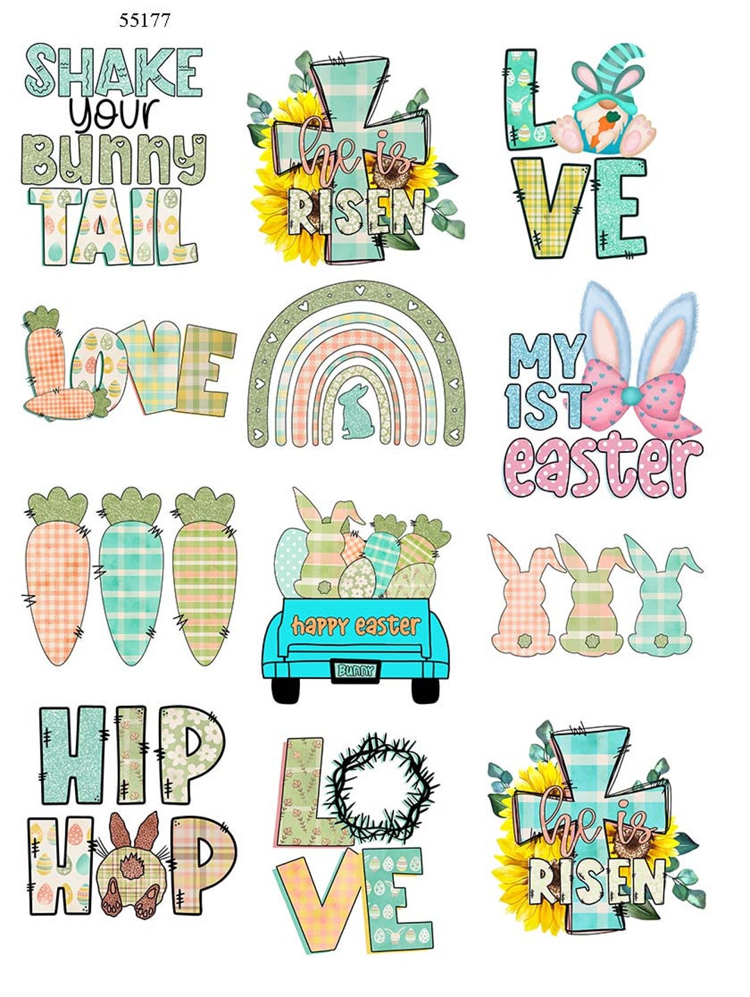 Happy Easter Bundle ~ Ceramic Decal - Glass Decal ~LEAD FREE & Food ...