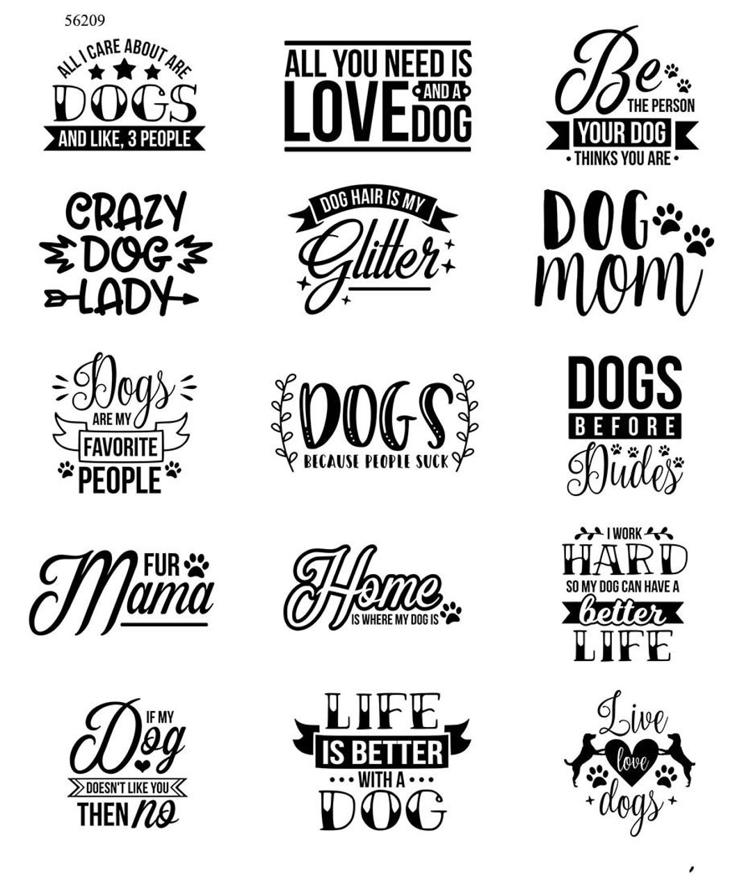 Cute Dog Quotes - Ceramic Decals- Enamel Decal - Glass Decal- 56209 - Etsy