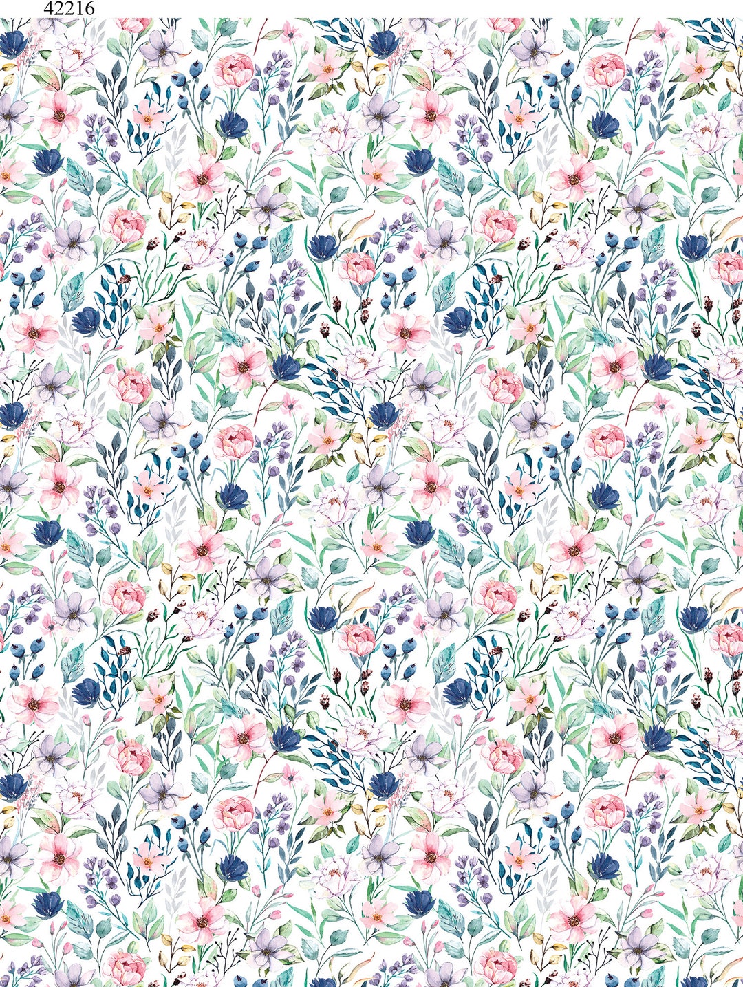 Seamless Spring Floral - Ceramic Decals- Enamel Decal - Glass Decal ...