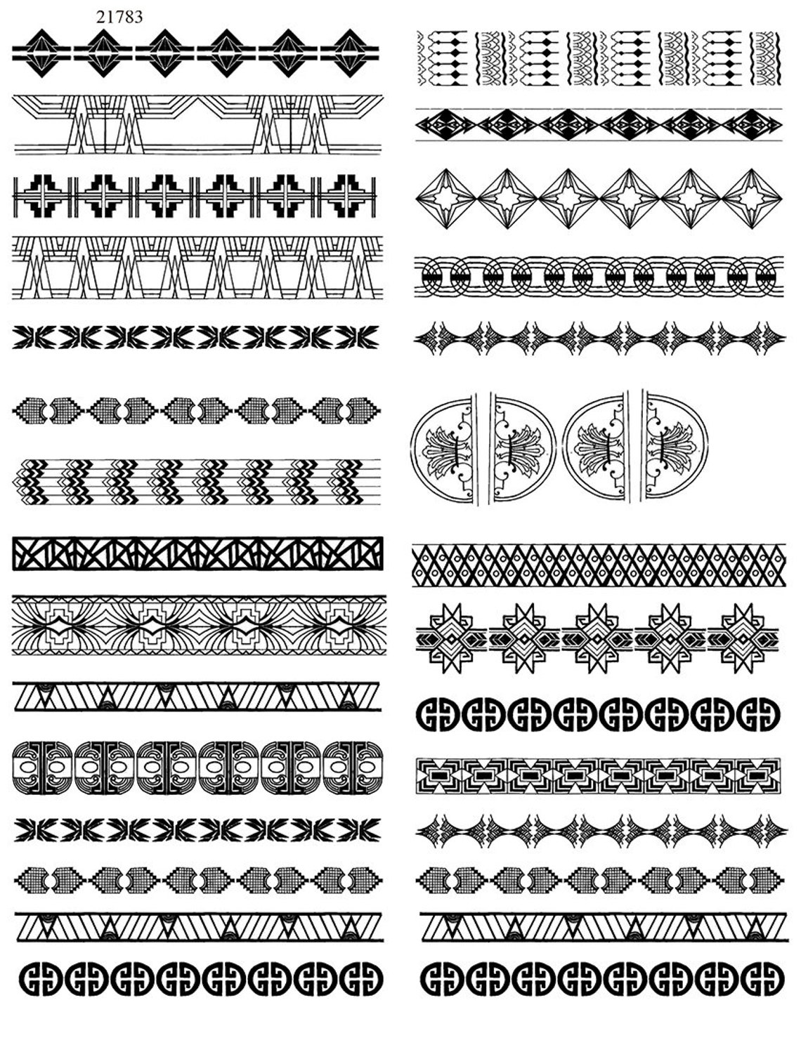 Art Deco Borders Glass Decal Fusible Glass Decals - Etsy