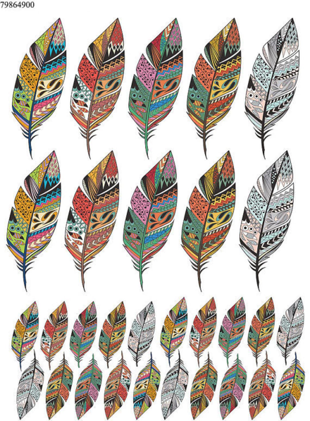 Cheyenne Feathers - Ceramic Decals- Enamel Decal - Glass Decal ...