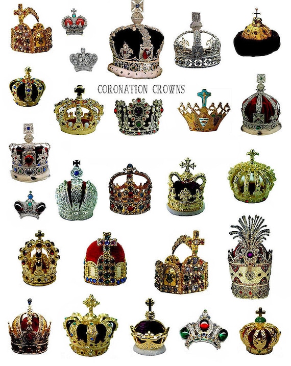 Royal Coronation Crowns of Europe Ceramic Decals Enamel | Etsy Singapore