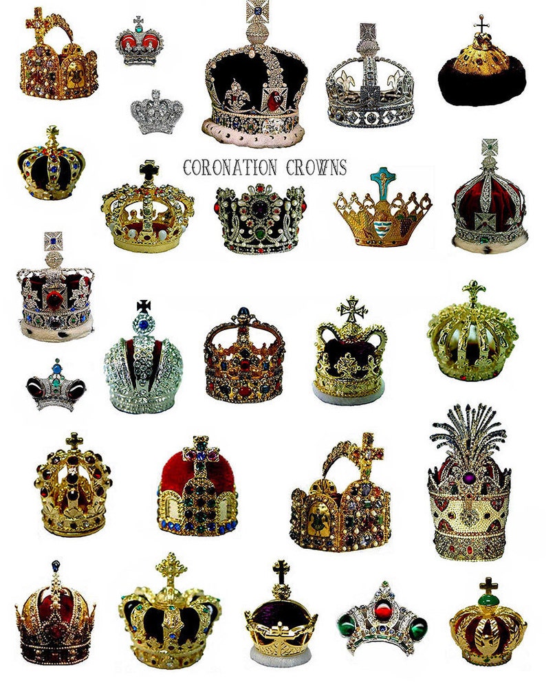 Royal Coronation Crowns of Europe Ceramic Decals Enamel Decal Fusible ...