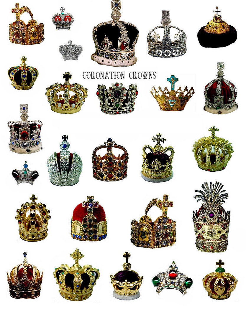 Royal Coronation Crowns of Europe - Ceramic Decals- Enamel Decal ...